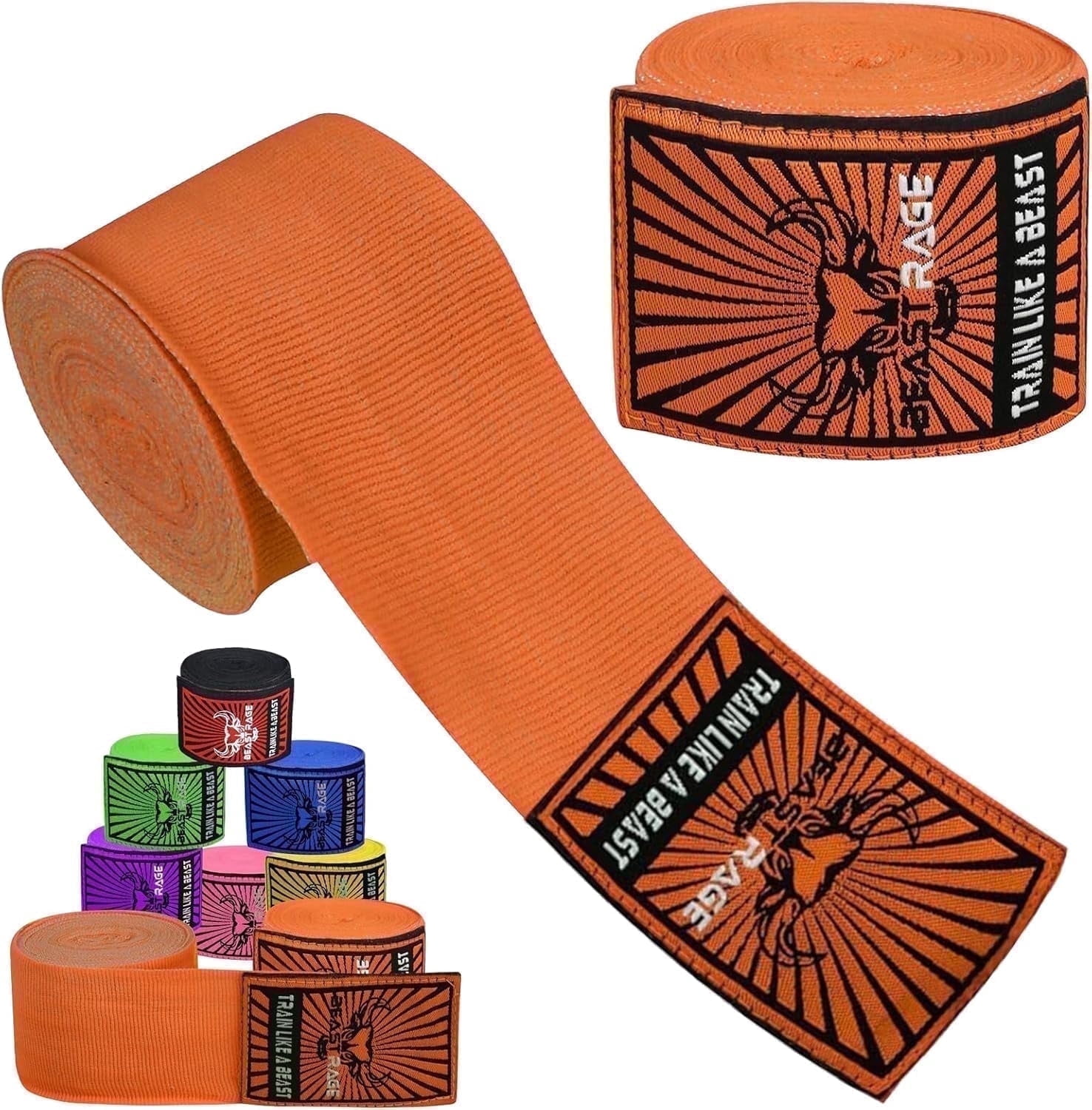 "BEAST RAGE Boxing Inner Gloves Hand Wraps Wrist Straps Muay Thai MMA ...