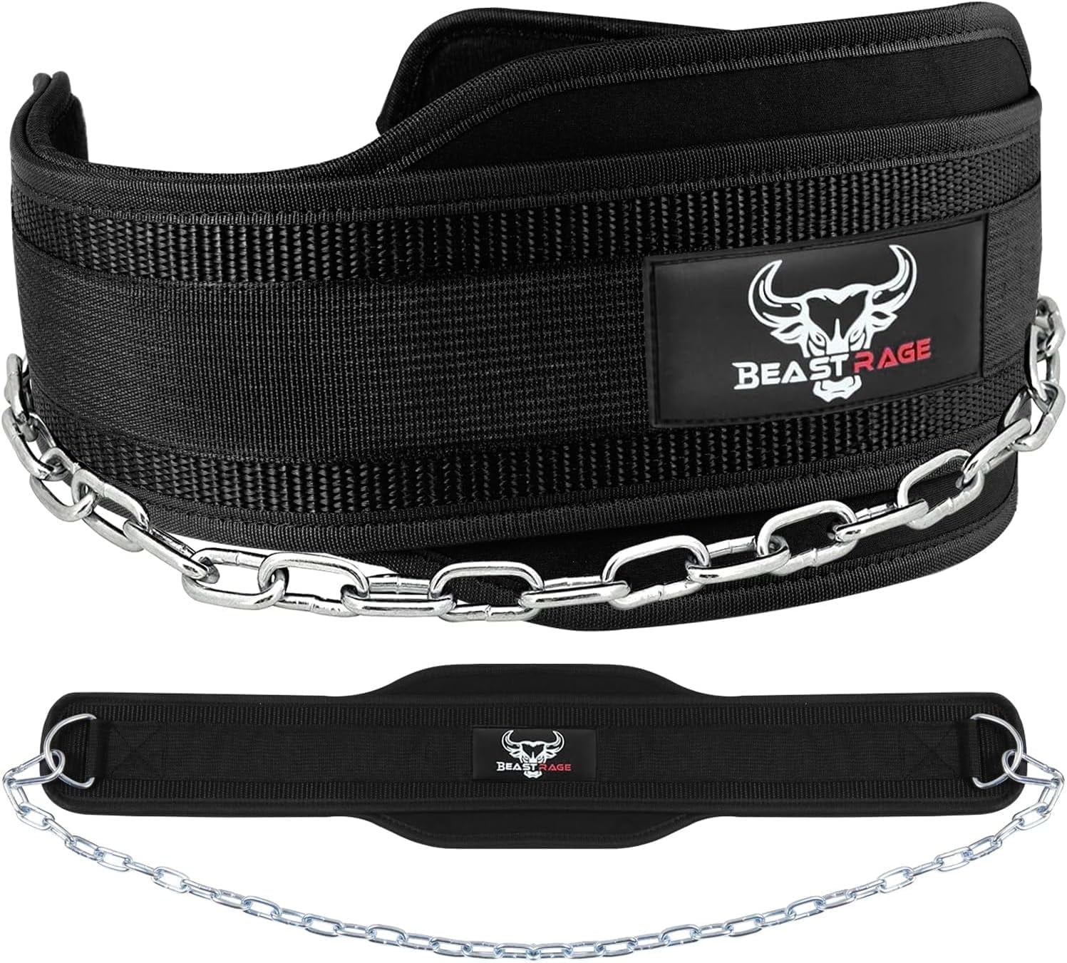 BEAST RAGE Dip Belt Weight lifting belt with Heavy Duty 36 Inch ...