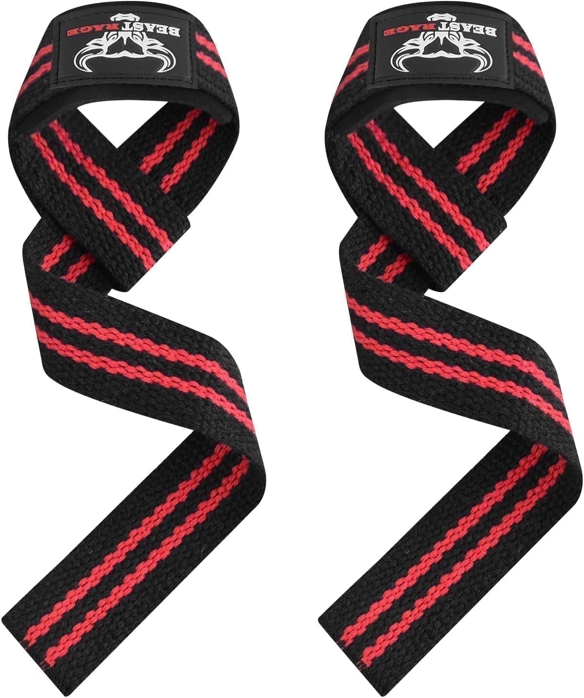 "BEAST RAGE Weight Lifting Straps Fitness Padded Cotton Wrist Support ...