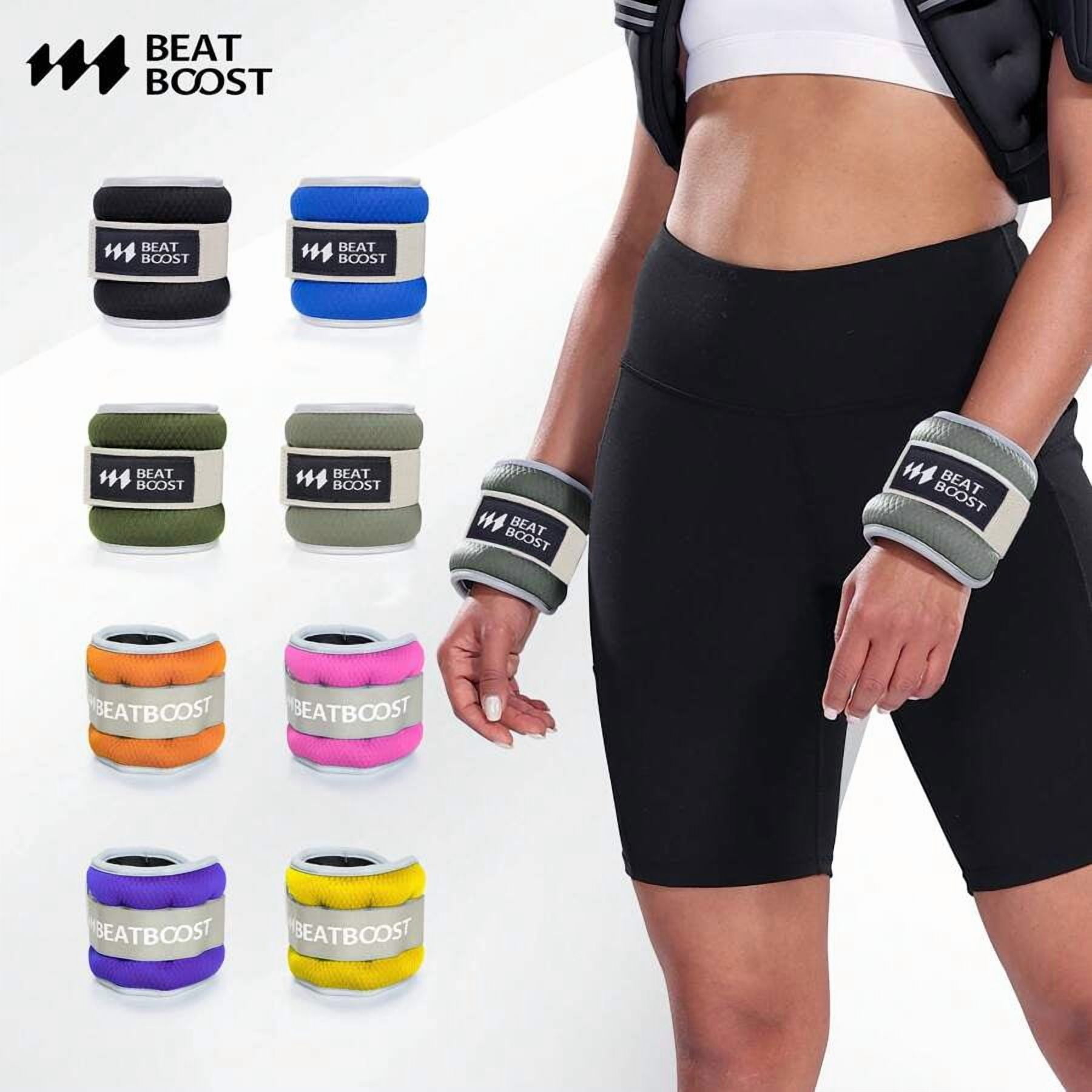 BEATBOOST BeatBoost Ankle Wrist Weights For Women Men 2 Lb/4lb/6lb/8lb/10lb Arm Leg Weight Set ...