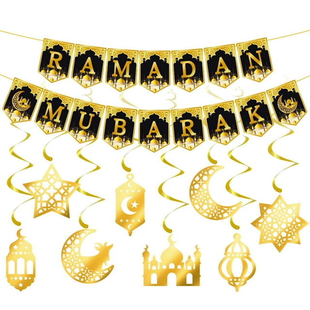 BEATIQ Ramadan Banner, Mubarak Banner Party Decorations, Happy Ramadan ...