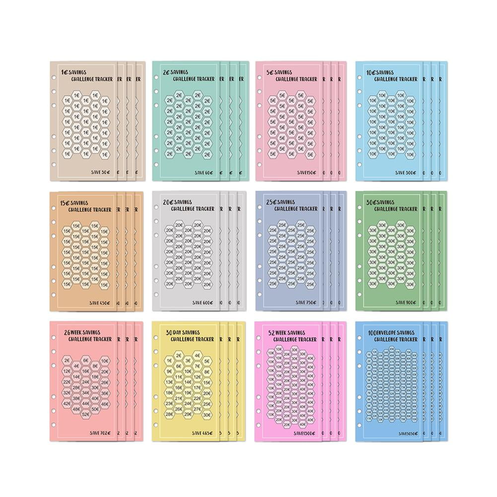 BEATIZ 30Day Saving Challenge Save Money Cash Budget Loose-leaf Ledger ...