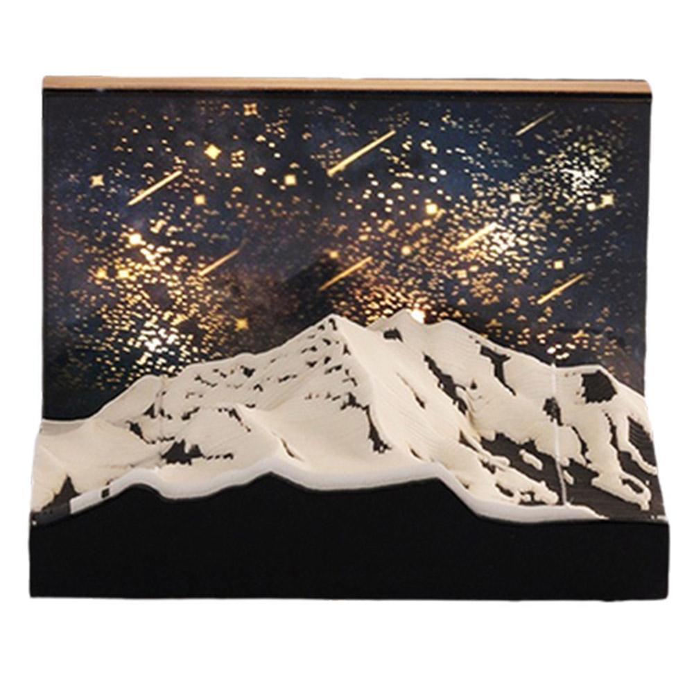 BEATIZ 3D Time Piece Calendar Snow Mountain Three-Dimensional Notepad ...