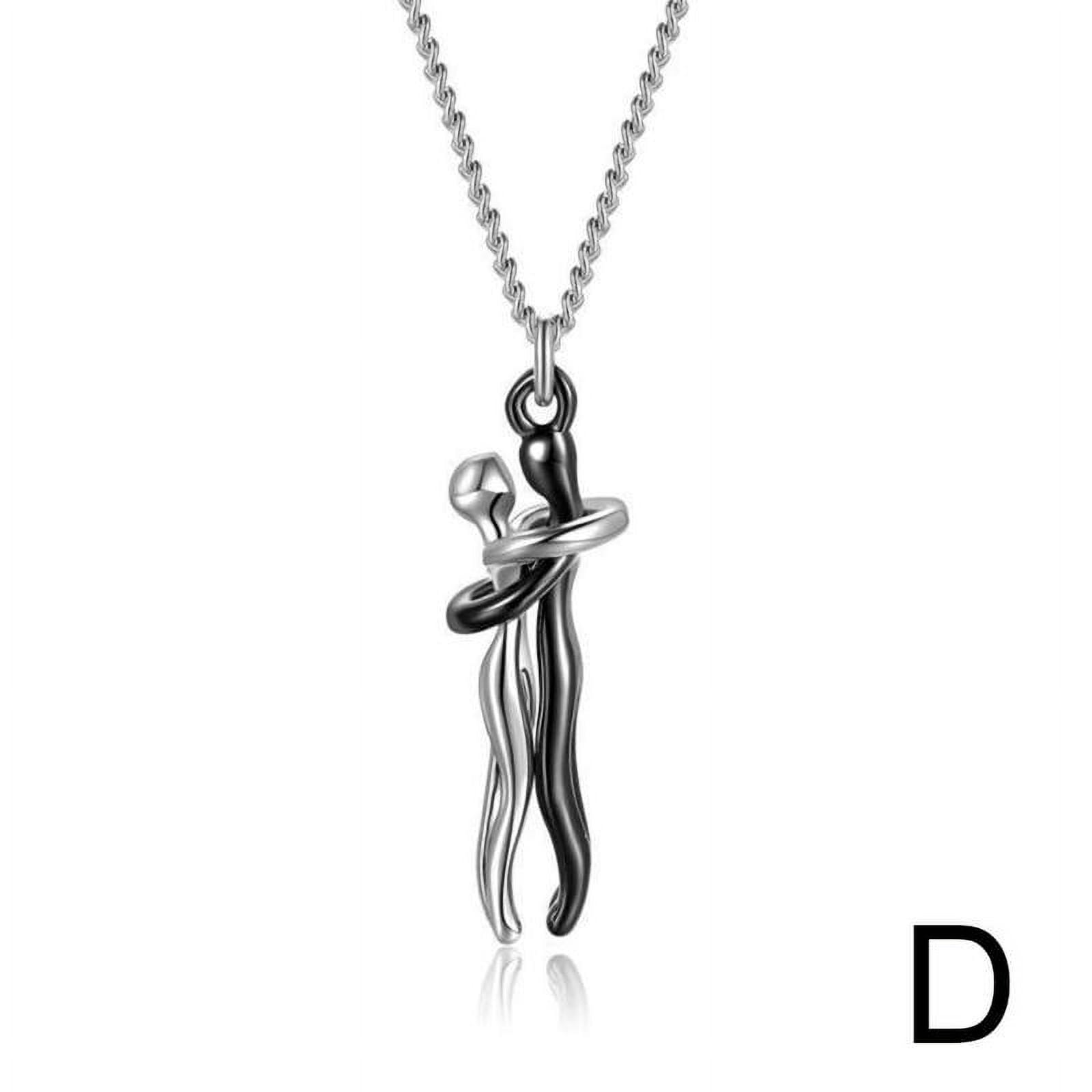 BEATIZ Fashion Cooper Couple Hug Pendant Necklace Women Valentine's ...