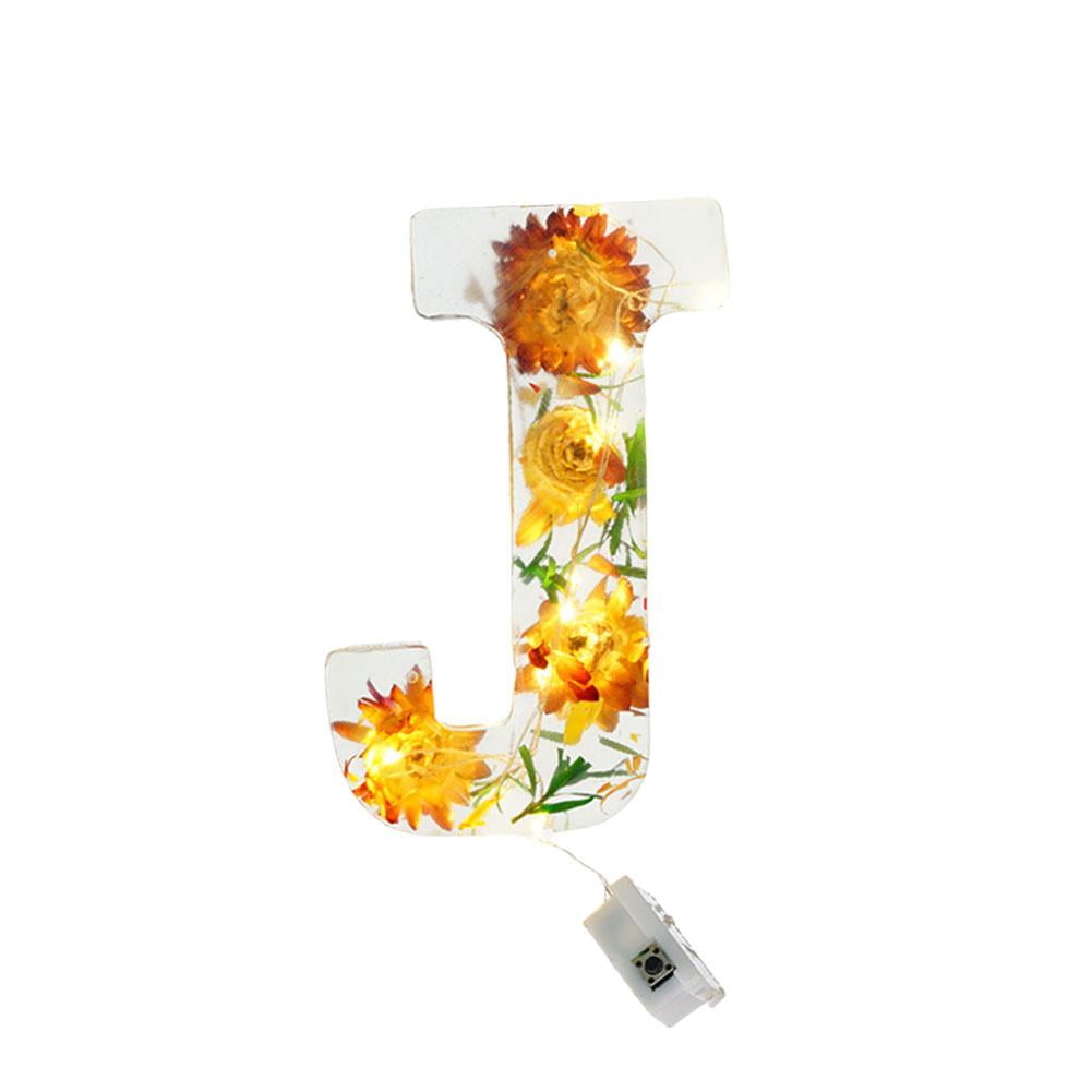BEATIZ Floral Resin Night Light,Pressed Flower Resin Letters with LED ...