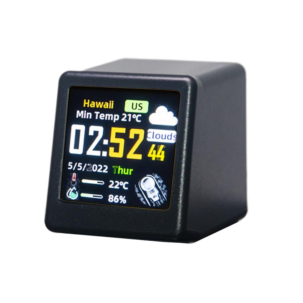 BEATIZ WiFi Clock for Desk Decor, Color Display Alarm Clock with ...