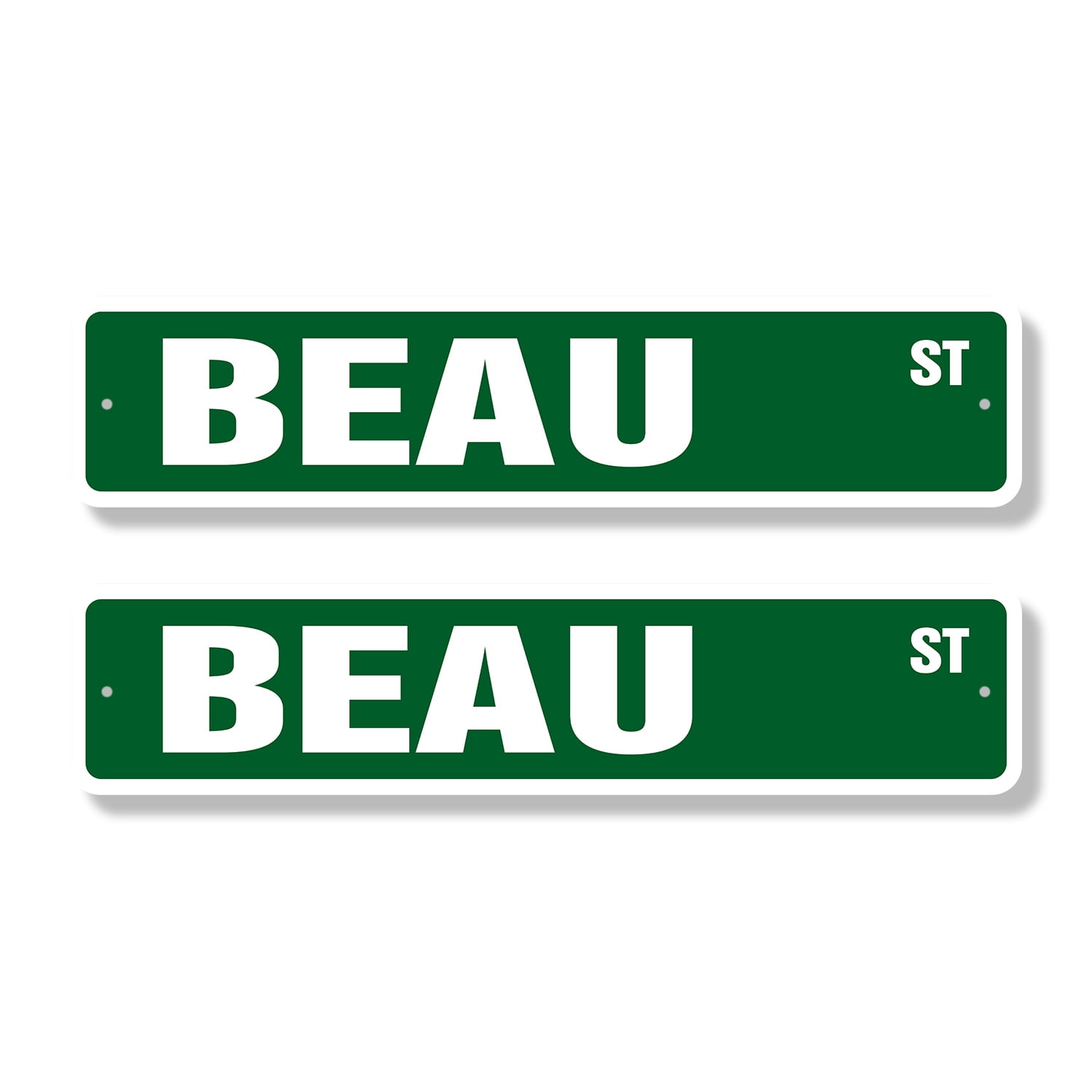 BEAU Classic Street Sign (2 Pack) Childrens Name Room Sign Road Sign ...
