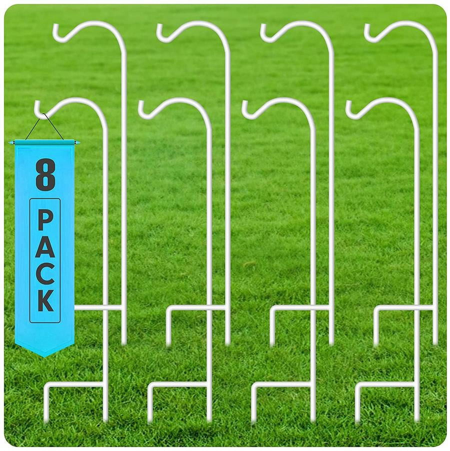 BEAU JARDIN 8 Pack Shepherd Shepards Hooks 48 Inch 2/5in Solid Metal ...