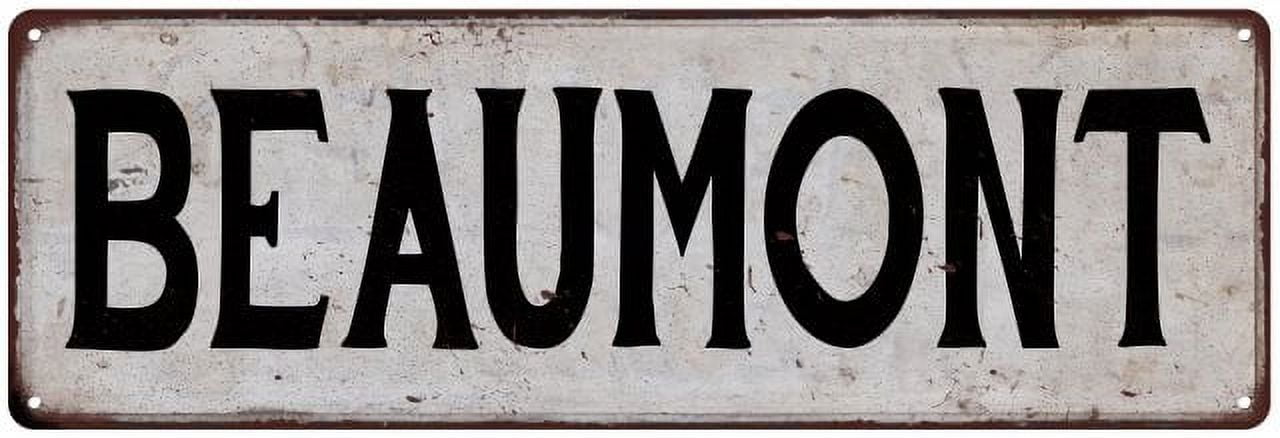BEAUMONT Vintage Look Rustic Metal 6x18 Sign City State 206180041167 ...
