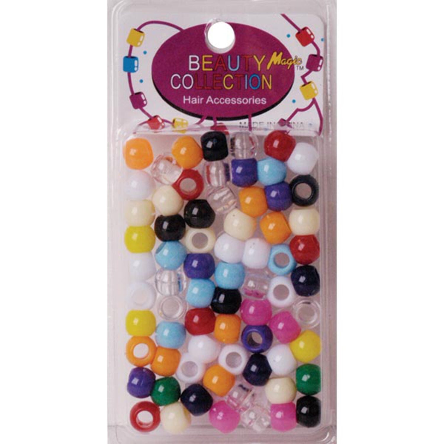BEAUTY COLLECTION - Small Round Hair Bead 70PCs MIX - Walmart.com