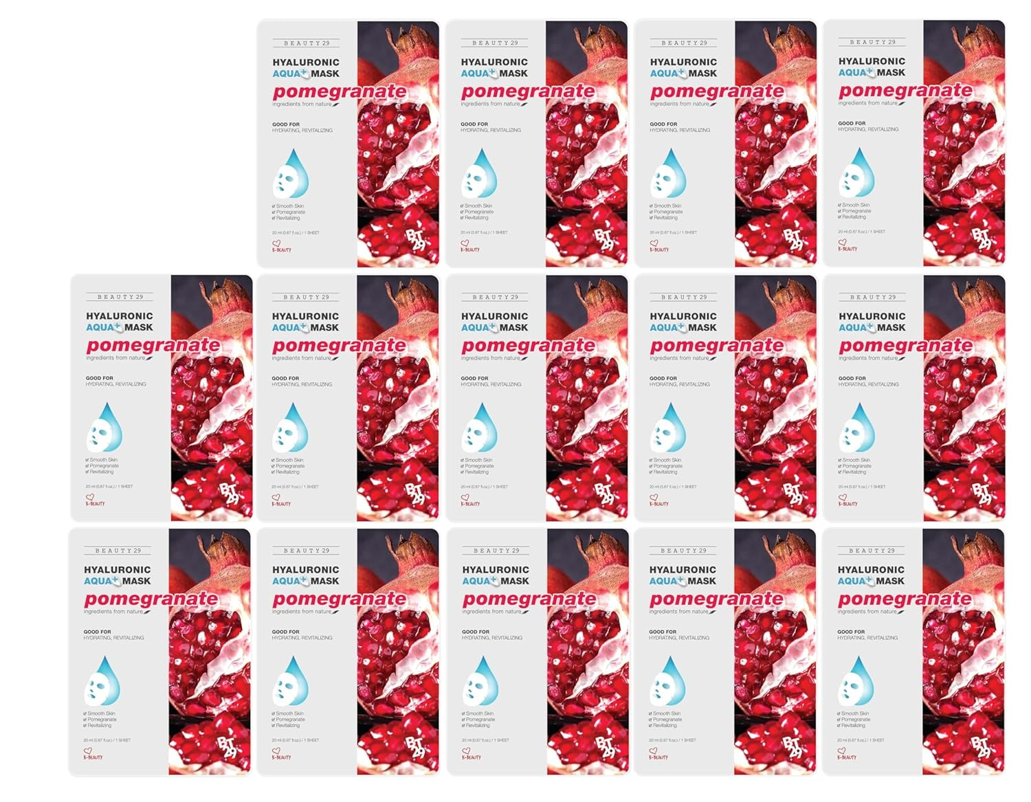 BEAUTY29 Hyaluronic Aqua Plus Essence Full Face Facial Sheet Mask 14 ...