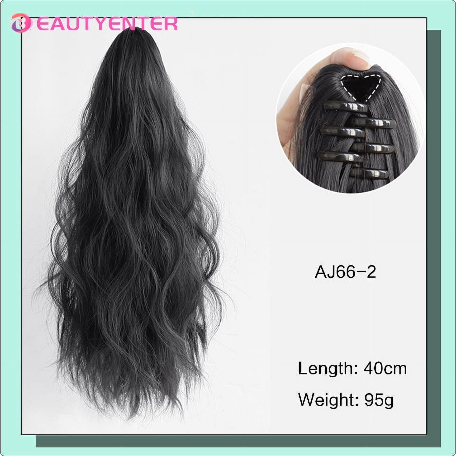 BEAUTYENTER Synthetic Long Curly Hair Band With Grab Clip Ponytail Wig ...