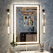 BEAUTYPEAK 64" x 21" LED Arched Full Length Mirror Standing Floor ...