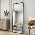 BEAUTYPEAK 30"x 71" Deep Frame Set Rounded Rectangle Bathroom Mirror ...