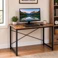 BEAUTYPEAK 40" Computer Desk Writing Gaming Table with Wood Top X ...