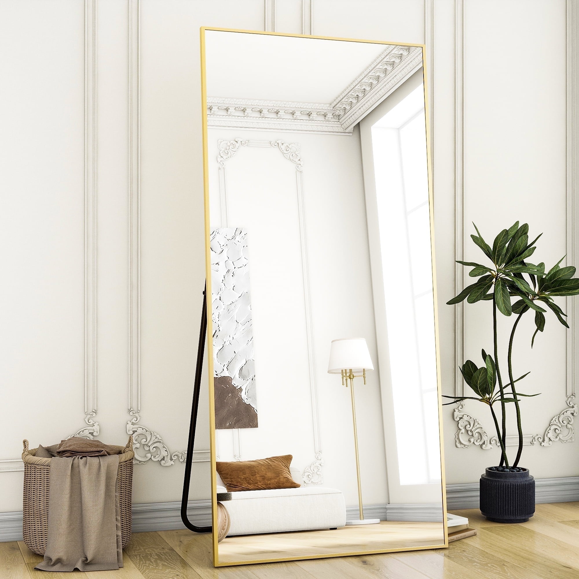 BEAUTYPEAK 71.1"x31" Full Length Mirror Oversized Rectangle Floor ...