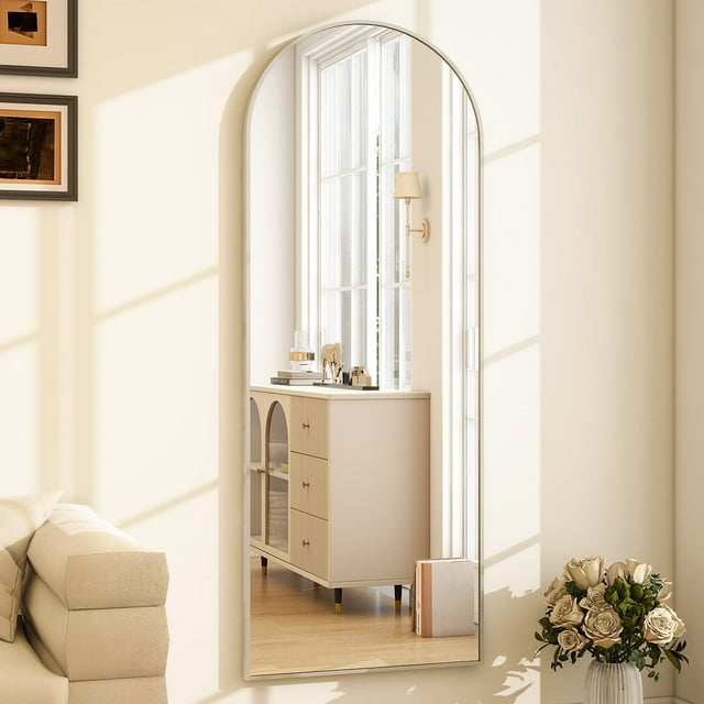 BEAUTYPEAK 71"x 26" Oversized Full Length Mirror Arch Standing Floor ...