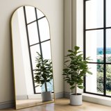 BEAUTYPEAK 71"x30" Arch Full Length Mirror Oversized Floor Mirrors for ...