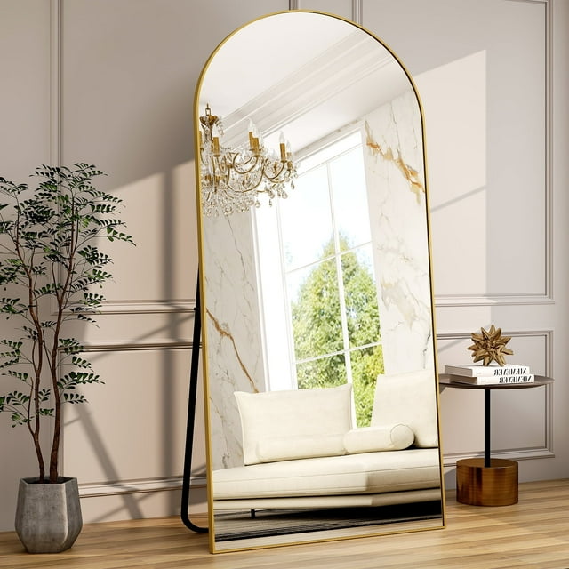 BEAUTYPEAK 79"x 38" Oversized Full Length Mirror Arch Standing Floor ...