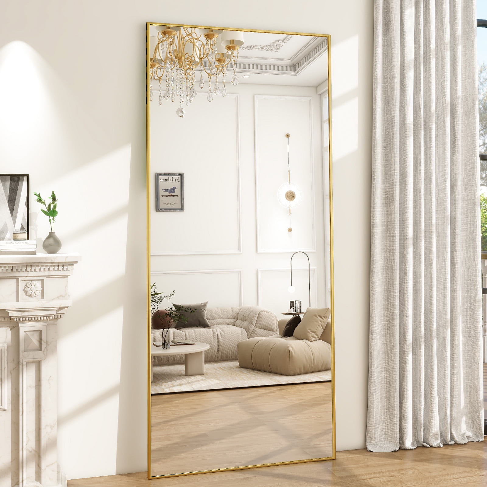 BEAUTYPEAK Full Length Mirror 71"x31" Rectangle Body Dressing Floor ...