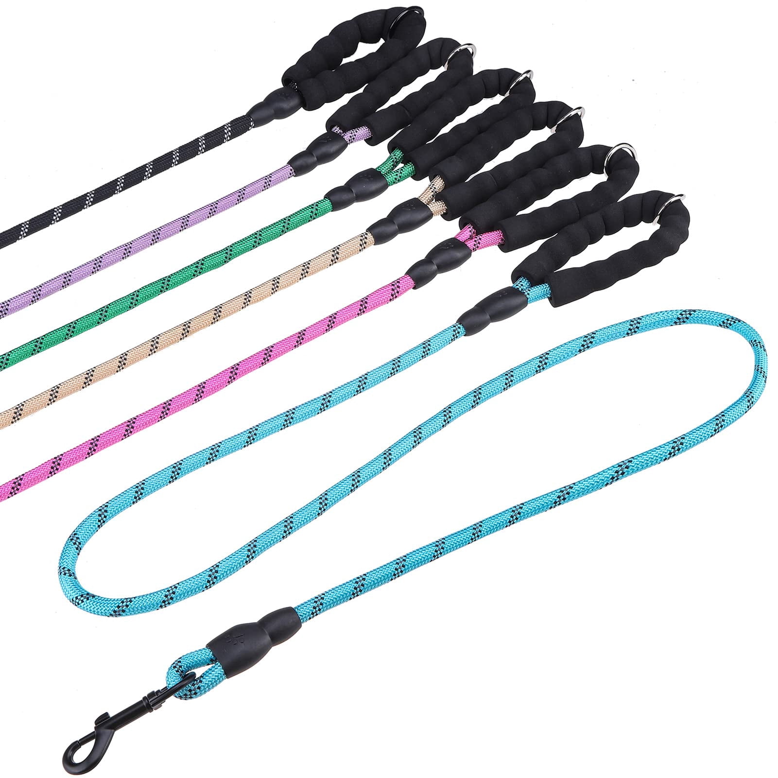 BEAUTYZOO Heavy Duty Rope STF9 Dog Leash 6 Pack, 6FT Nylon Pet Leash ...