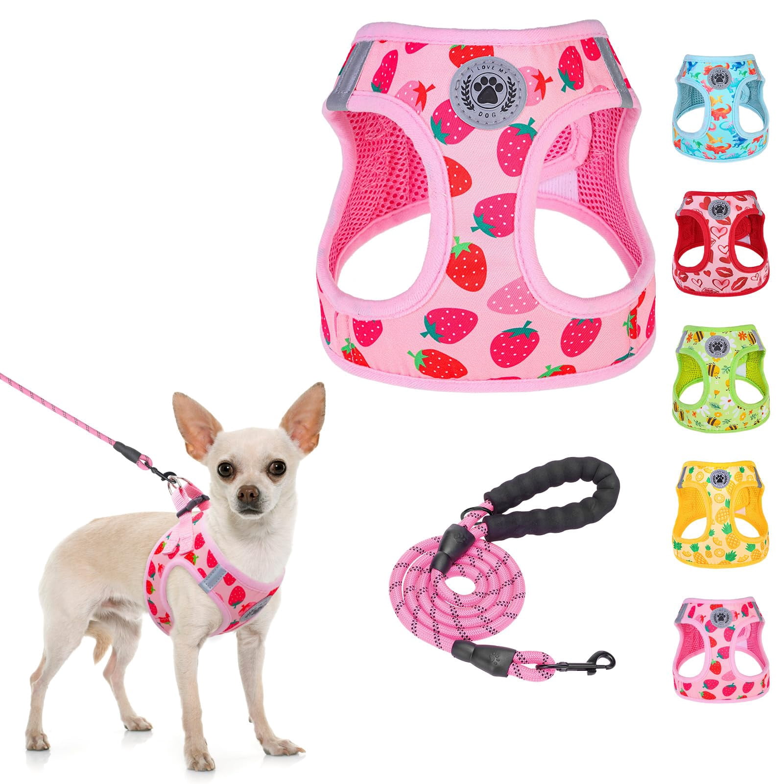 BEAUTYZOO Step in Dog Harness and Leash Set,Reflective Dog Harness No ...