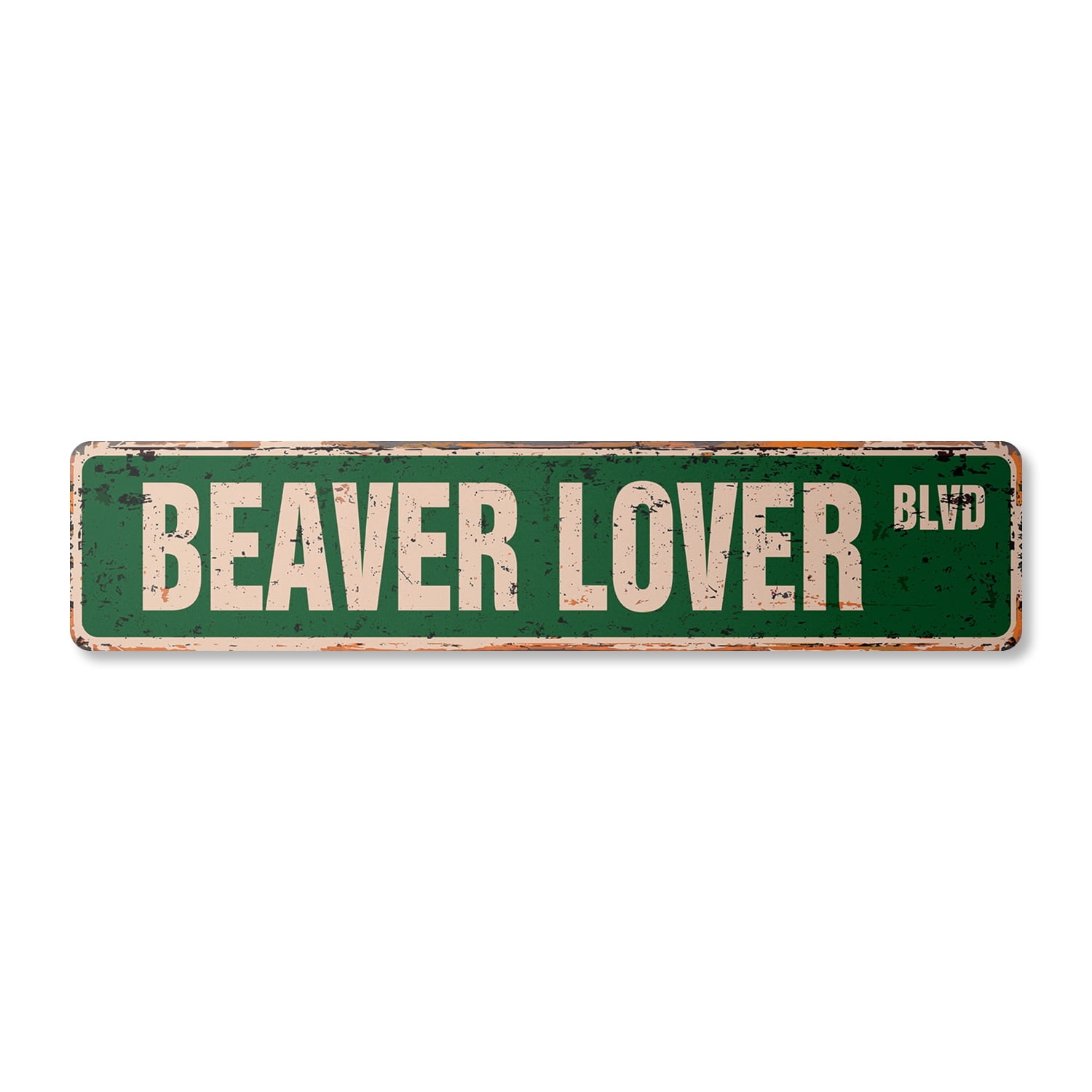 BEAVER LOVER Vintage Aluminum Street Sign dam wood river mammal ...