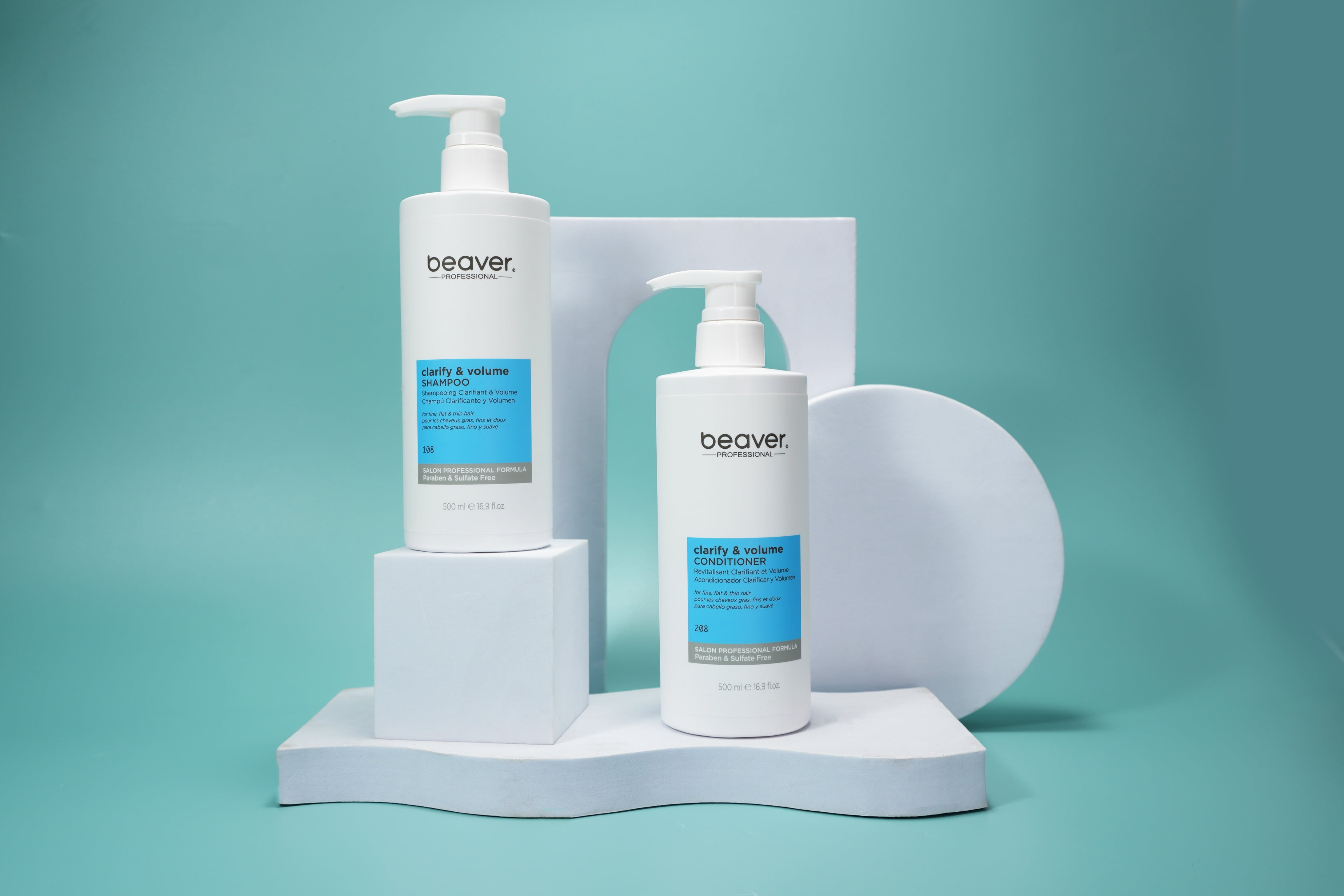 BEAVER Professional Clarify Shampoo & Conditioner Set for fine, flat ...