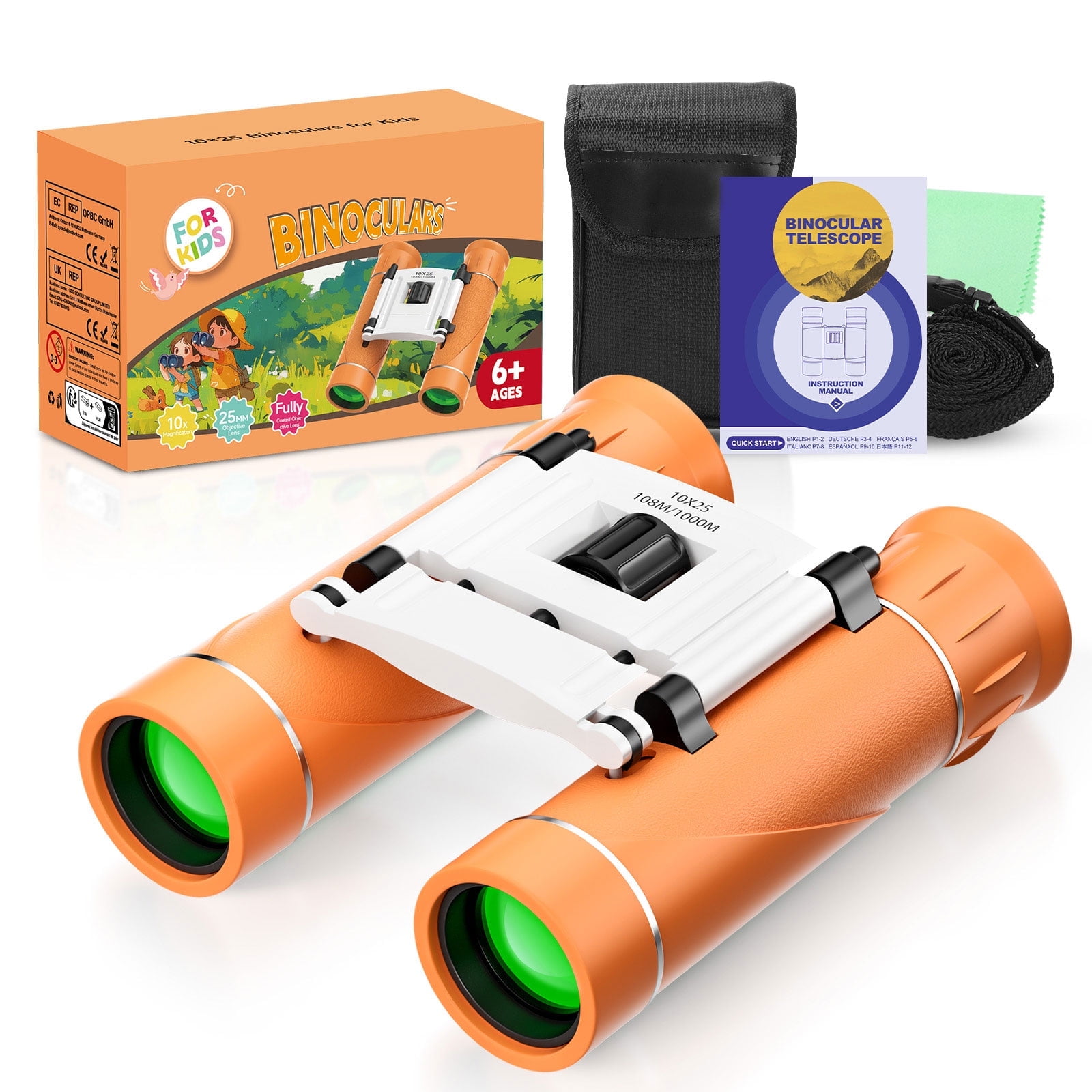 BEBANG 10x25 Binoculars for Kids Adults, FMC, Compact Mini Pocket ...