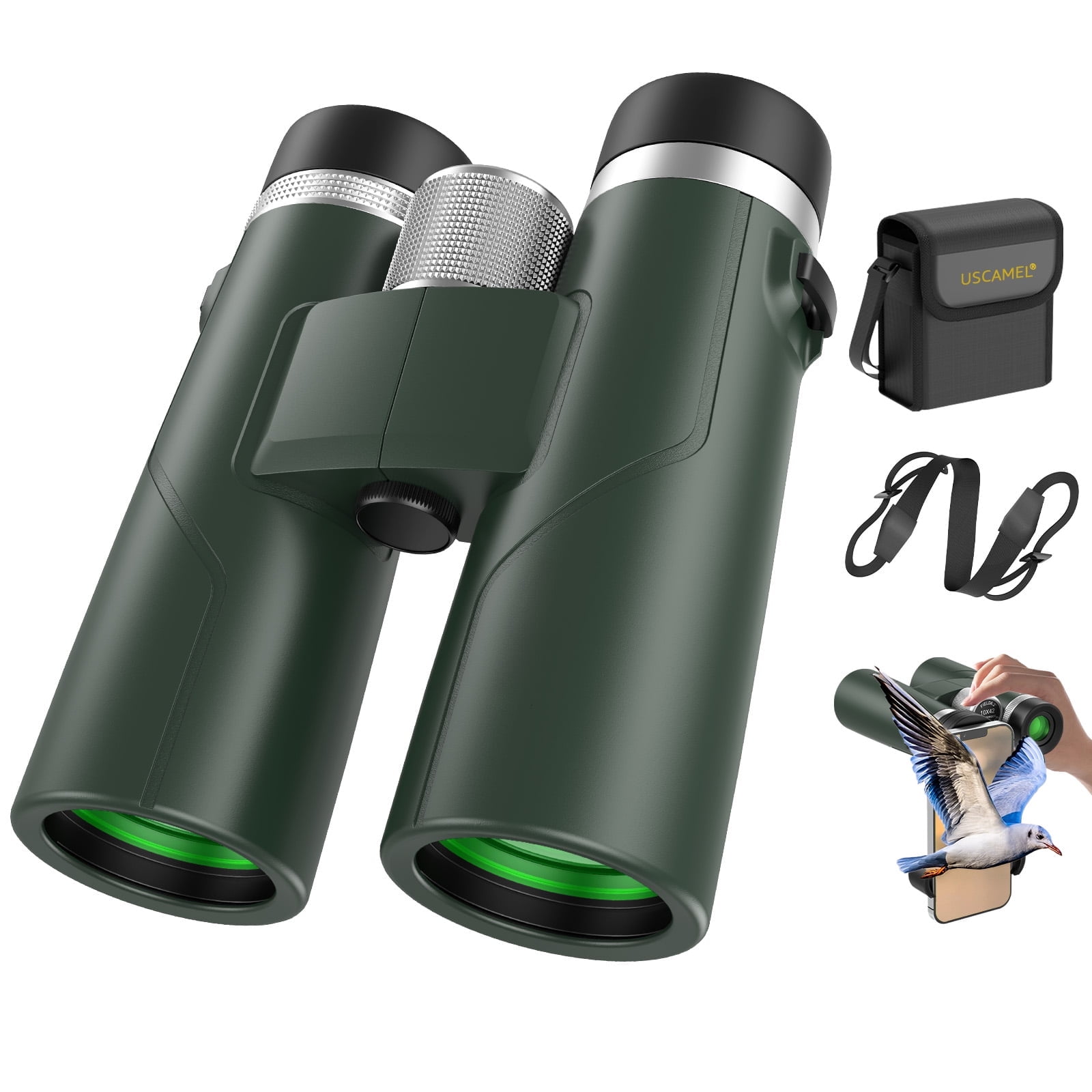 BEBANG 10x42 HD Binoculars for Adults High Powered, Large View ...