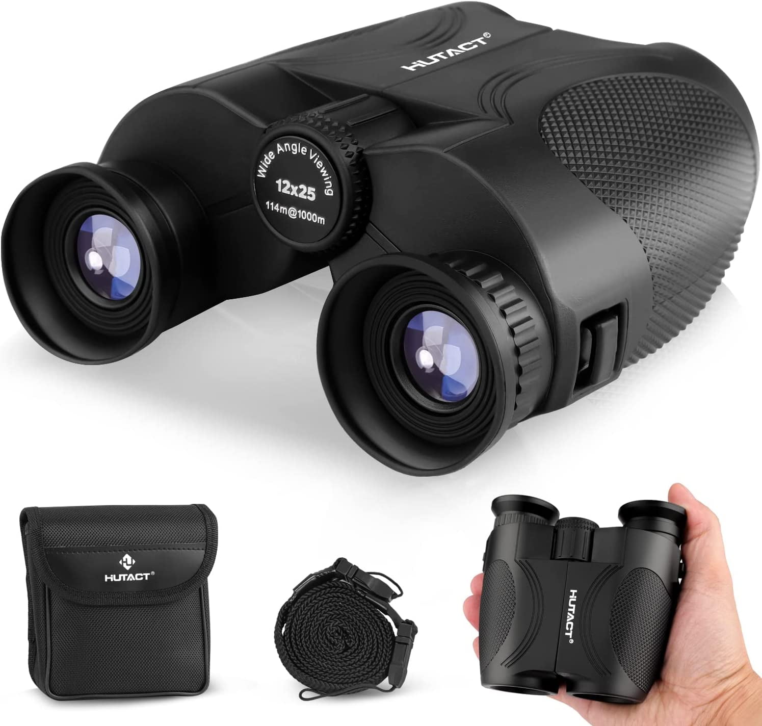 BEBANG 12x25 Binoculars for Kids Adults, Small Compact Binoculars with ...