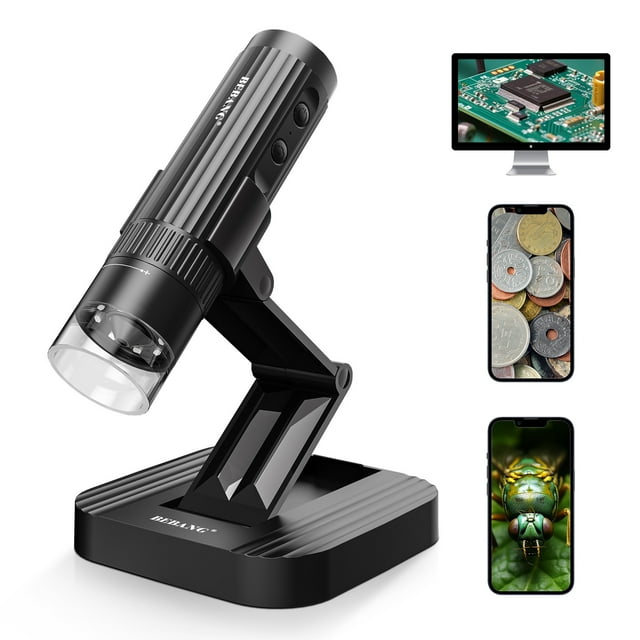 BEBANG 50X-1000X Handheld Microscopes, HD WiFi Digital Microscope with ...
