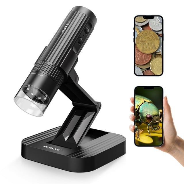 BEBANG 50X-1000X Handheld Microscopes, HD WiFi Digital Microscope with ...