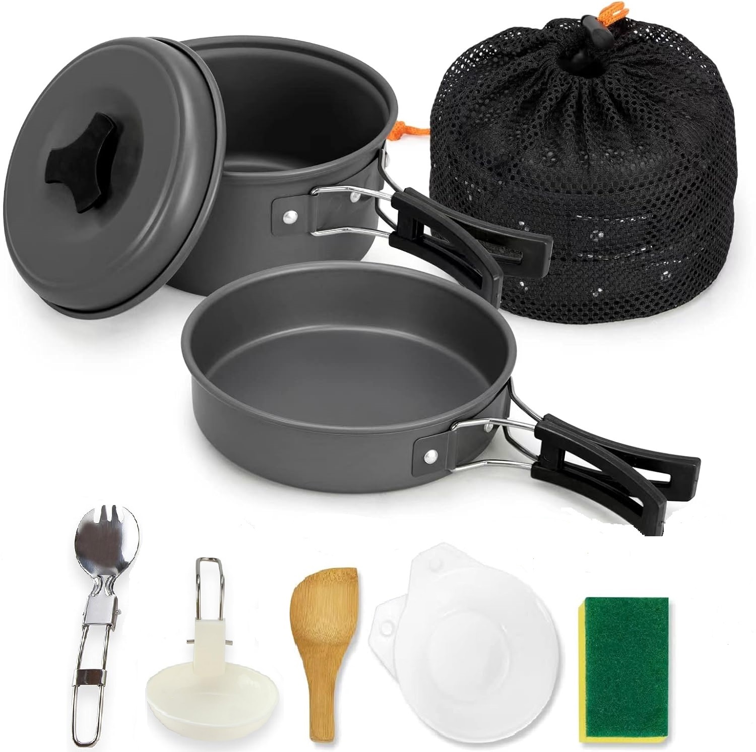 aiGear Camping Cookware Set with Storage Bag 3 Pcs for Outdoor Camping ...