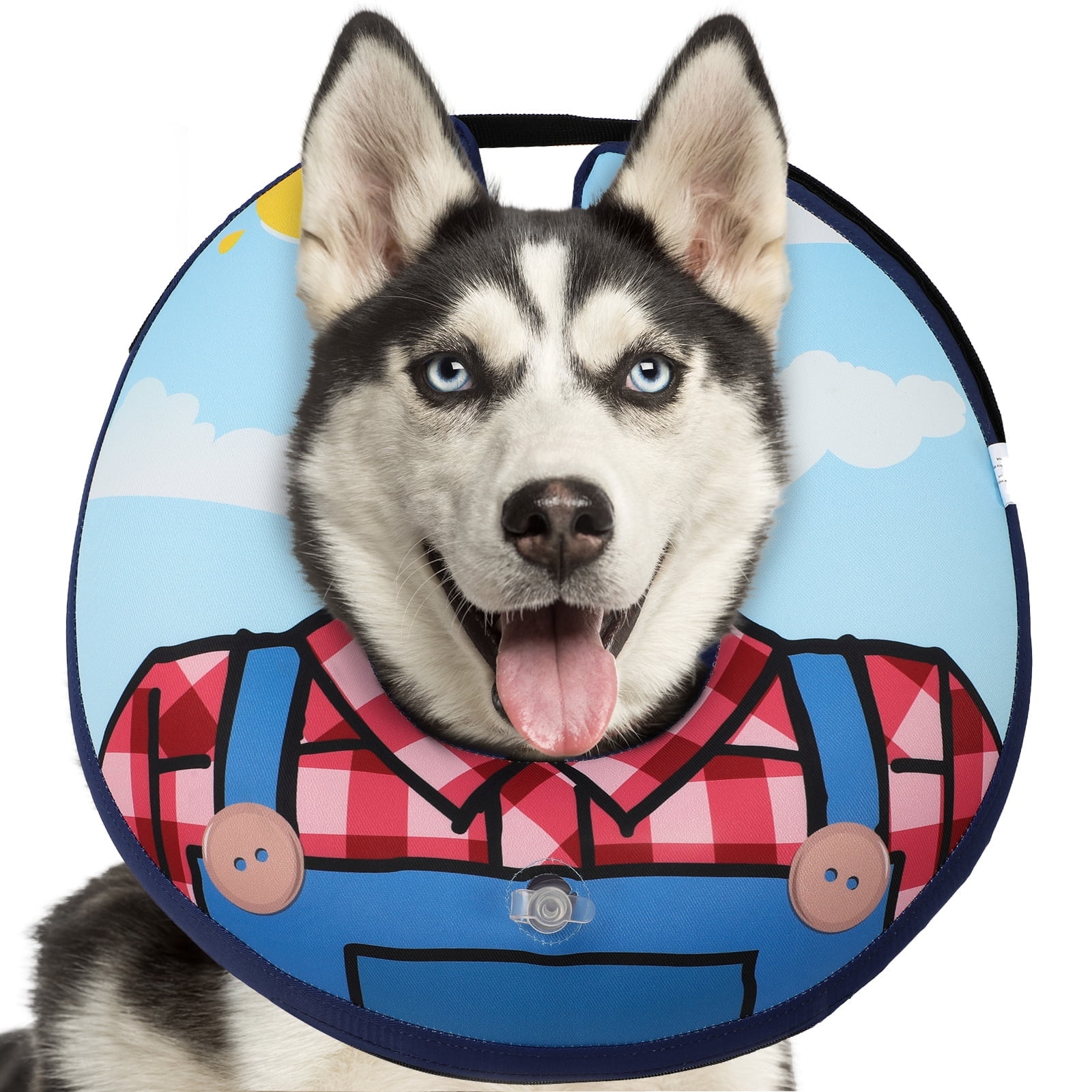 BEBANG Pet Eecovery Collar, Adjustable Soft Dog Cone, Comfy Inflatable ...