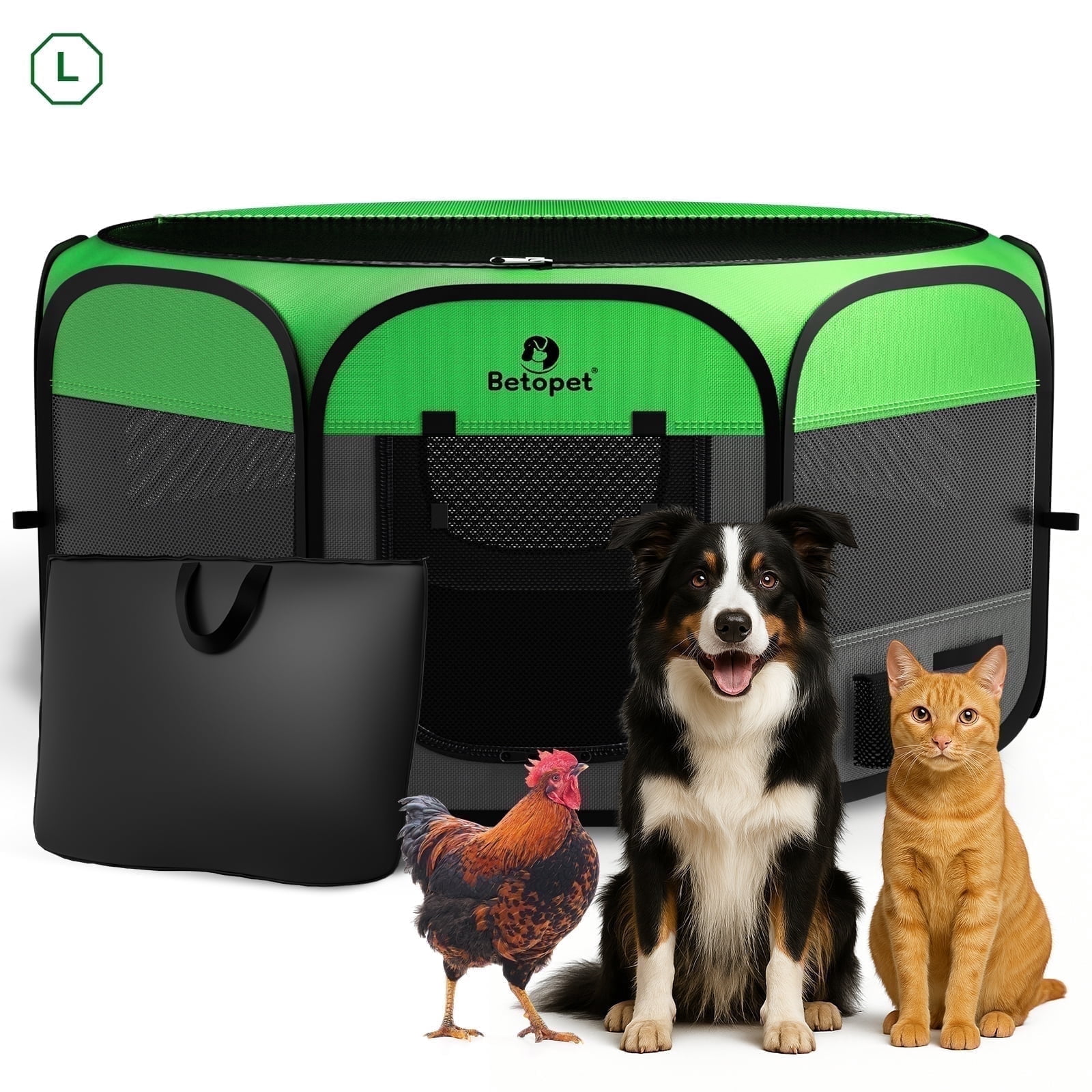 BEBANG Dog Playpen Pop up, Dog Cat Playpen Indoor Outdoor for Travel ...