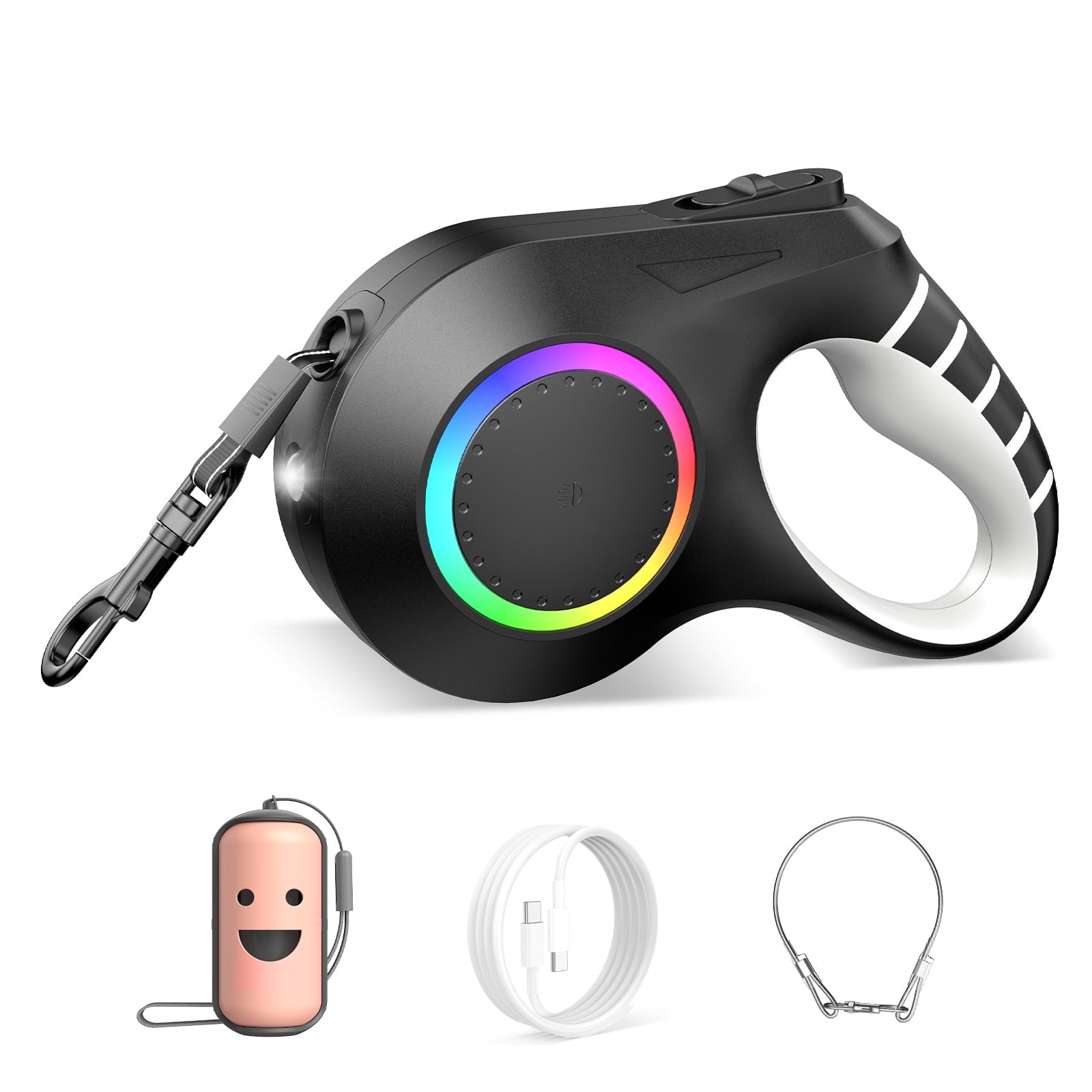 BEBANG Retractable Dog Leash with Light, 20ft Dog Leash Retractable ...