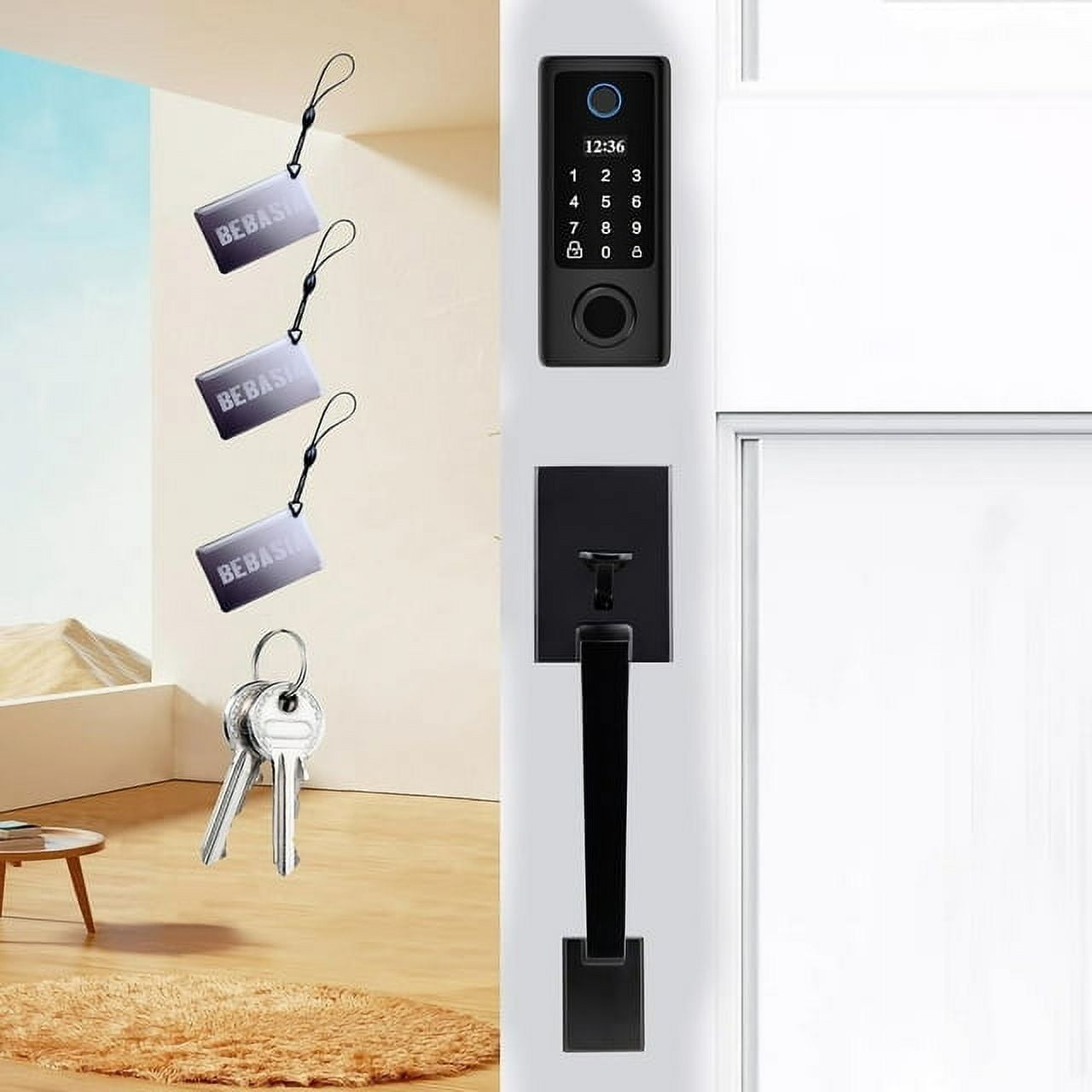 BEBASIA Keyless Smart Fingerprint Electronic Keypad Deadbolt Lock with ... BEBASIA Keyless Smart Fingerprint Electronic Keypad Deadbolt Lock with ...