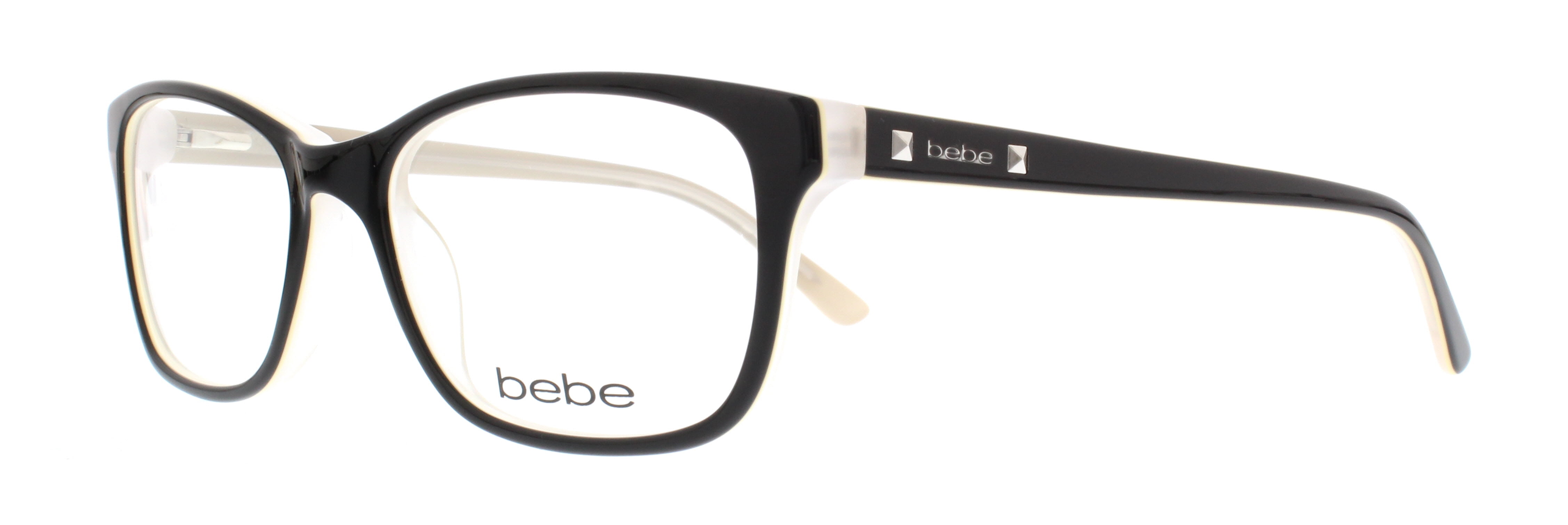 BEBE Acetate Eyeglasses Frames BB5075 001 Jet 52MM - Walmart.com