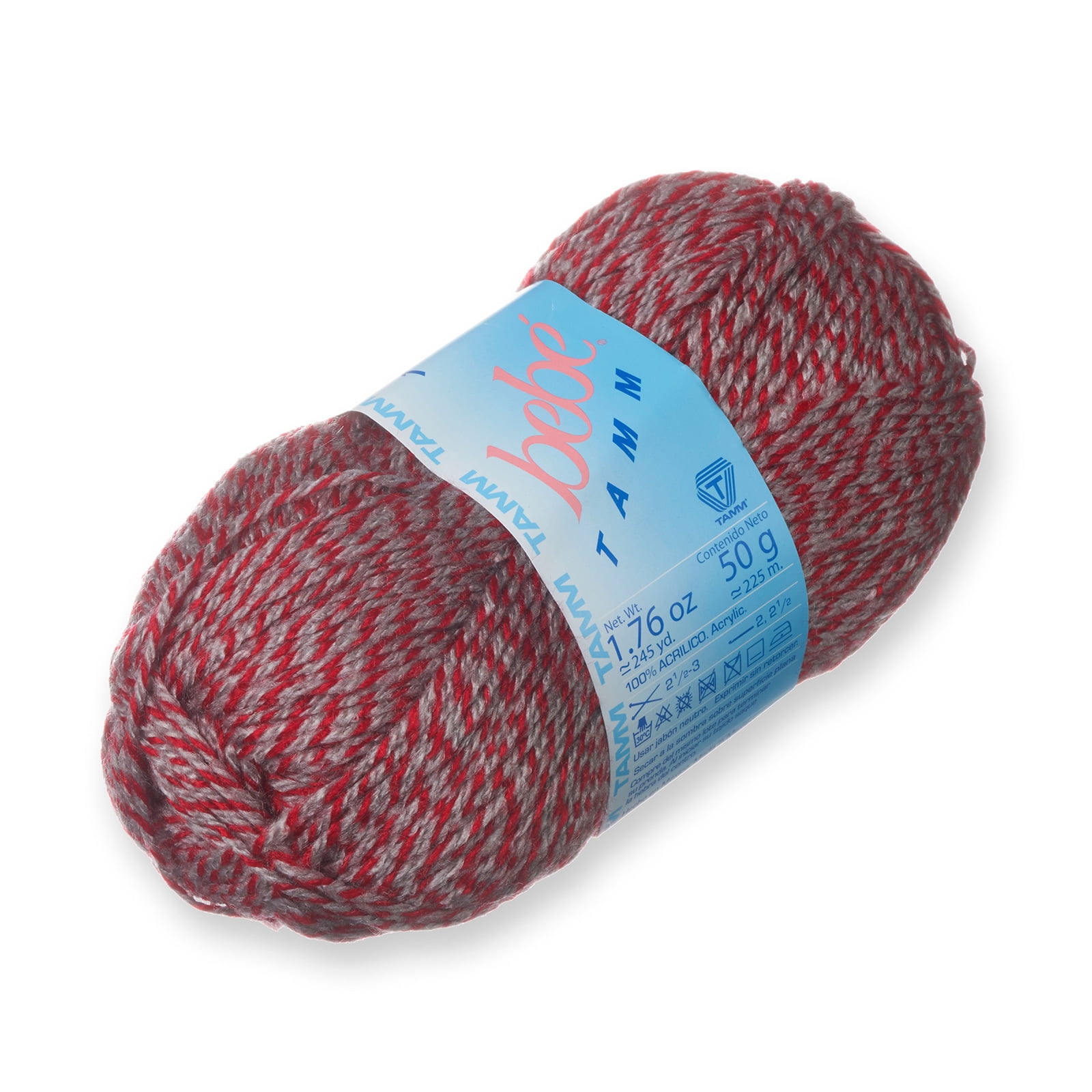 BEBE TAMM [50grs] - Soft Yarn for Baby Clothes and Blankets: Red-Grey ...