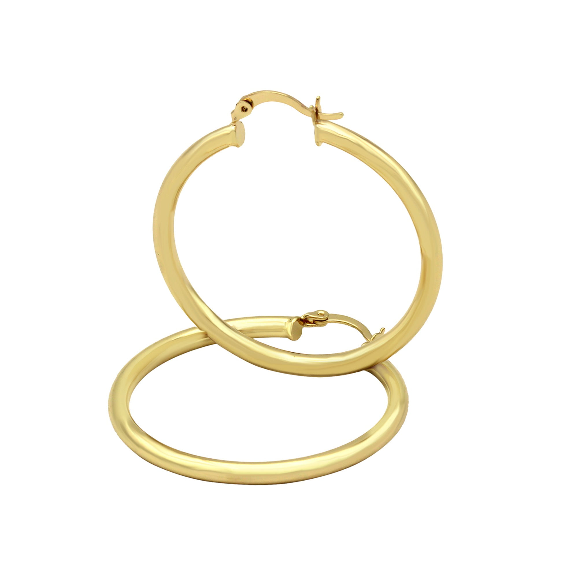 BEBERLINI Large Hoops 50 mm 14K Gold Filled Hoop Earrings Fashion ...