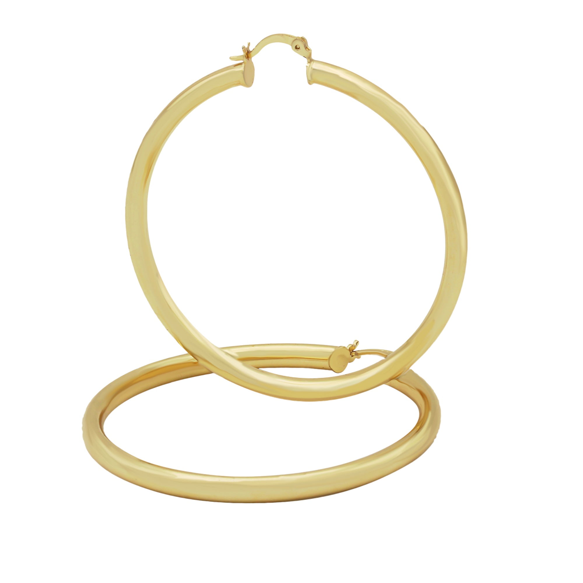 BEBERLINI Large Hoops 70 mm 14K Gold Filled Hoop Earrings Fashion ...