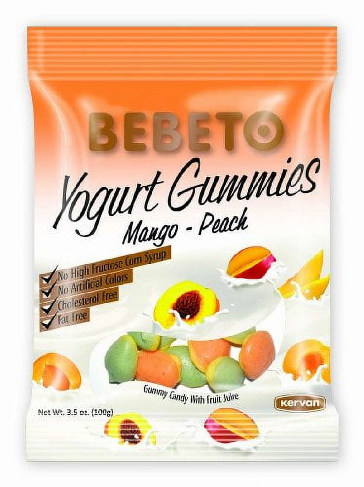 BEBETO Yogurt Gummies Mango & Peach - Gummy Candy with Fruit Juice - NO ...