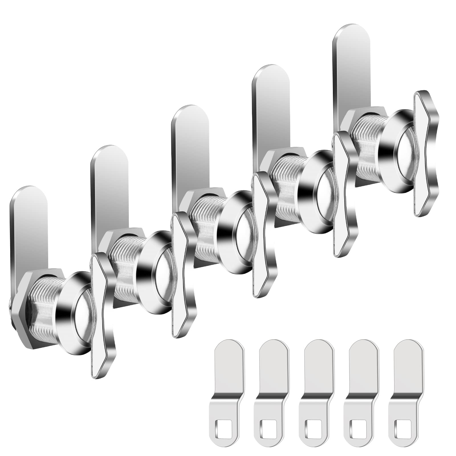 BEBOBLY 5/8 Inch Thumb Operated Offset Cam Lock, 5Pcs Keyless ...