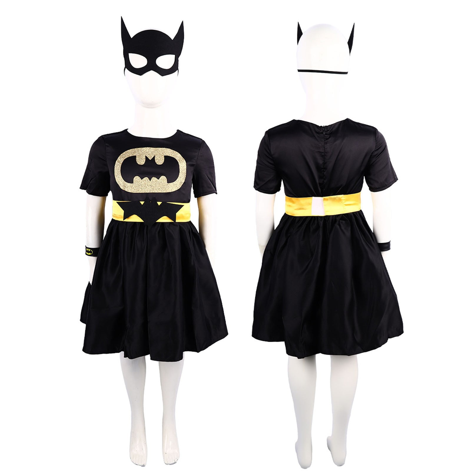 BEBUTTON Hero Costume for Girls Dress,Halloween Bat Costume Party Dress ...