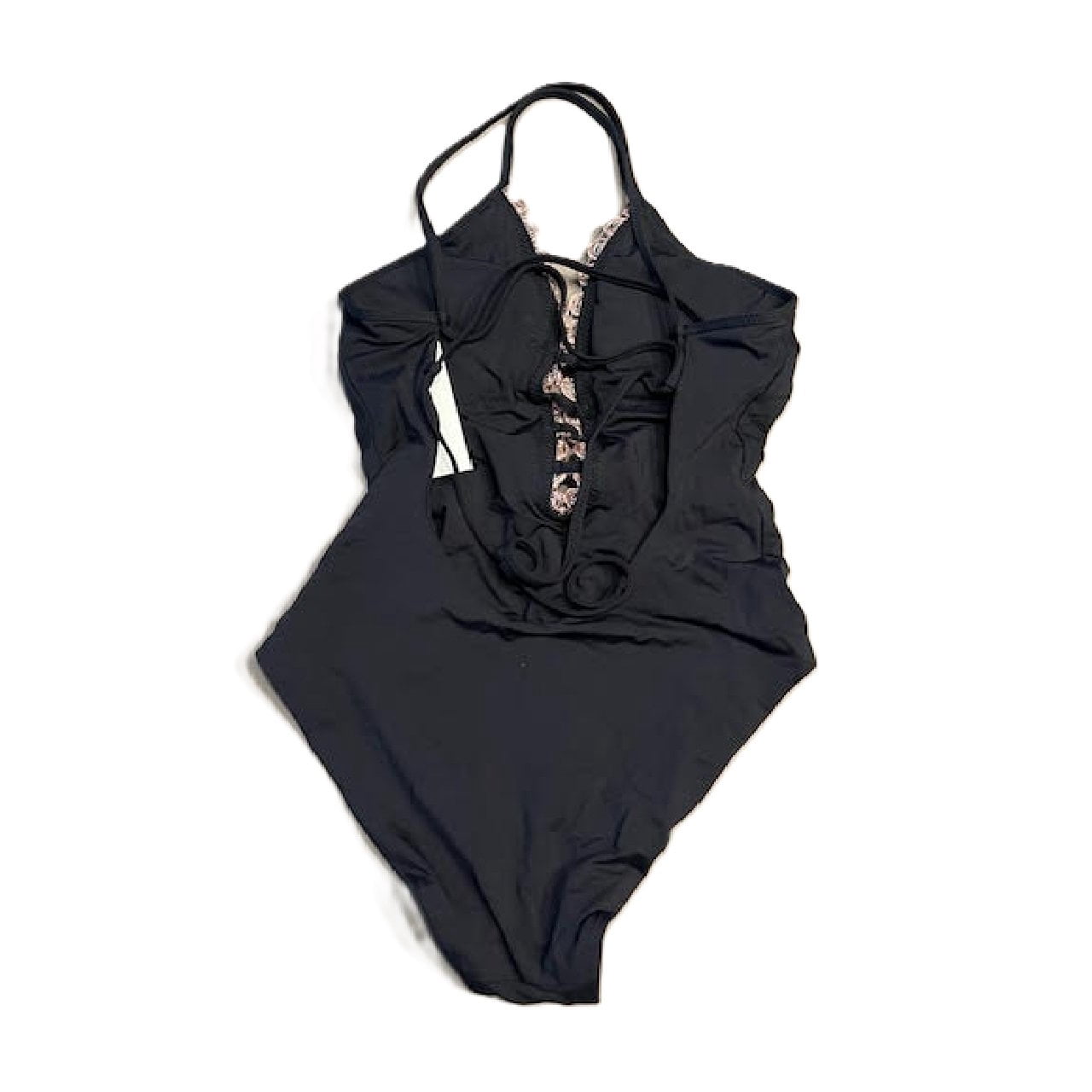BECCA Standard Layla One Piece Swimsuit, Plunge Neck, Black, Small ...