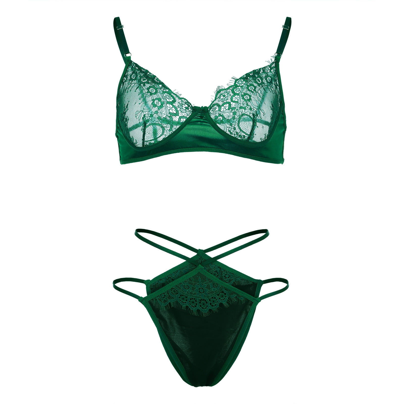 Becloth New Sexy Fashion Lace Lingerie Set Underwear Sleepwear Steel