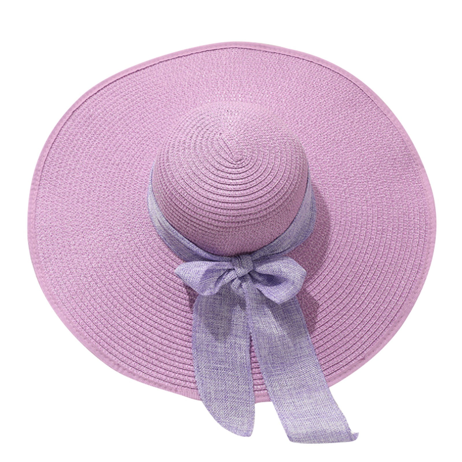 Becloth Womens Folable Floppy Hat Wide Brim Sun Protection Straw Hat