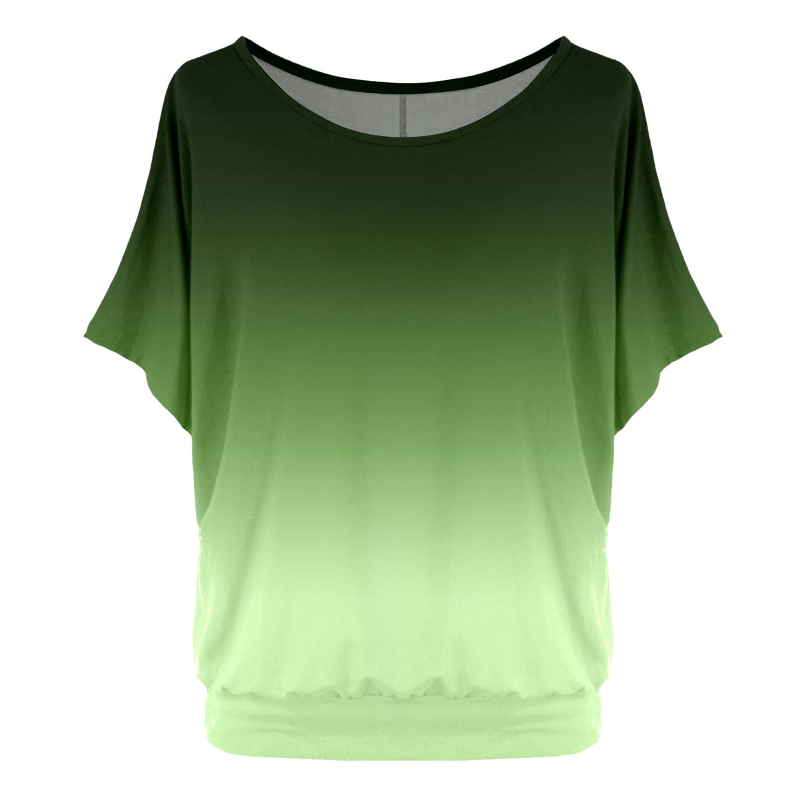 BECLOTH Women's Gradient Color Oversized T Shirt With Batwing Sleeves ...