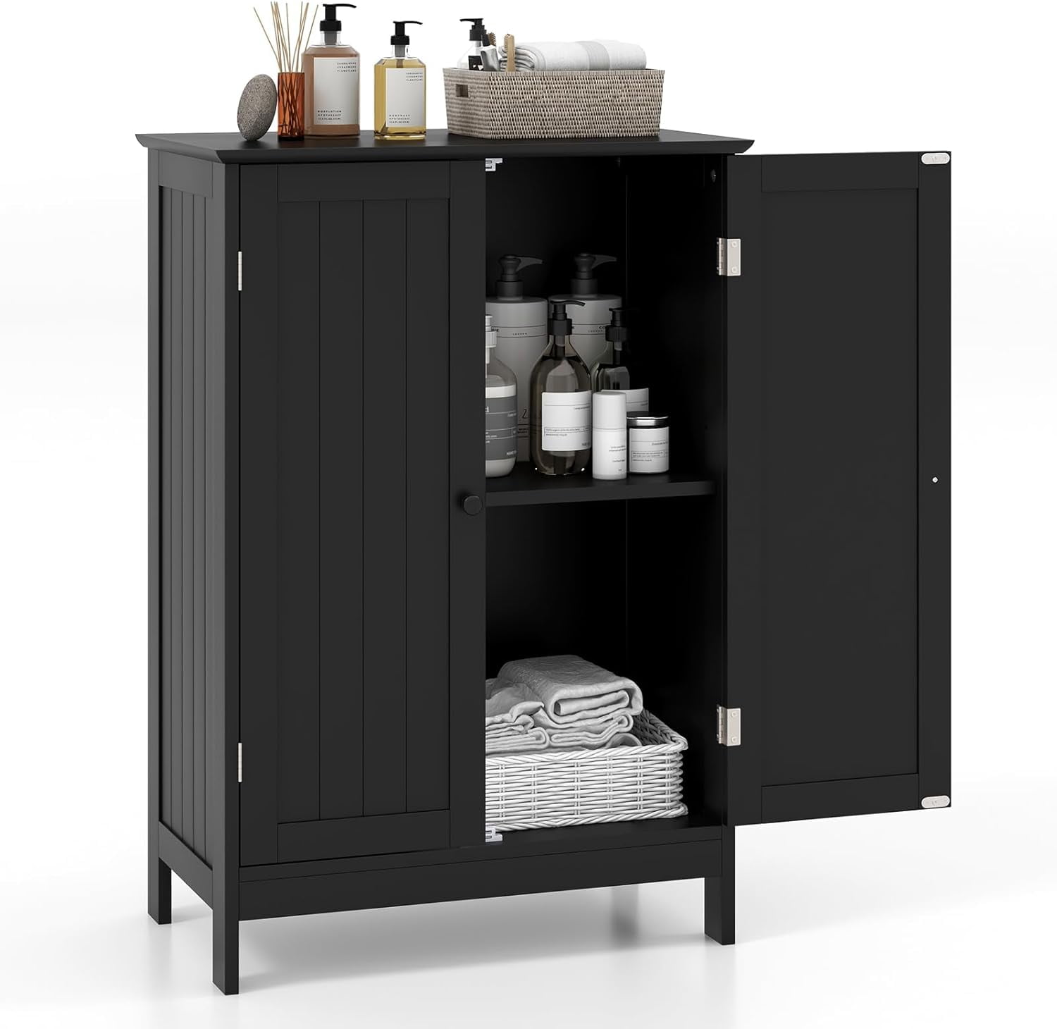 BECOMFORT Bathroom Storage Cabinet, Freestanding Floor Cabinet with ...